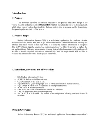 Student information-system-project-outline | DOC