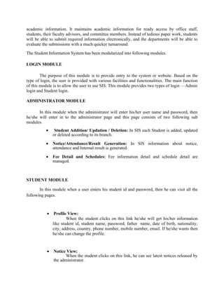 Student information-system-project-outline | DOC