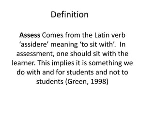 Student involved assessment for learning ppt by Hiba Armouche | PPTX