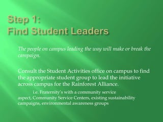 Student Leader Campaign | PPTX