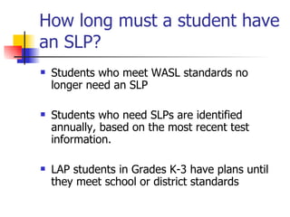 Student Learning Plans (Sl Ps)2008 | PPT