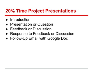 Student-Led Conferences and 20% Time Projects for Elementary Classrooms ...