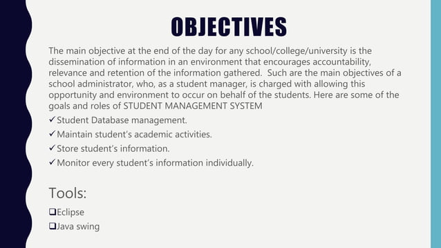 Student Management System Presentation Slide | PPTX | Databases ...