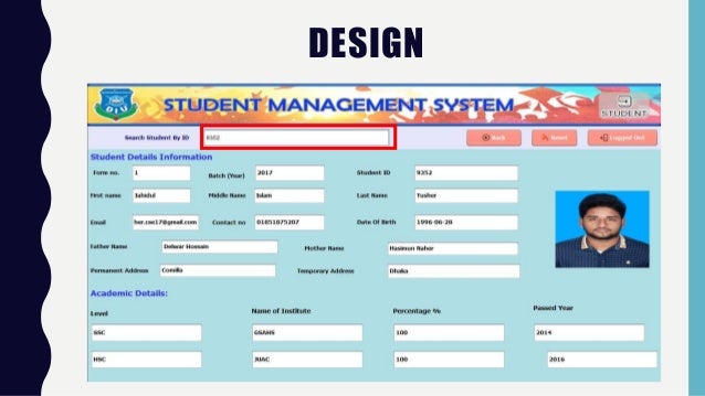 Student Management System Presentation Slide