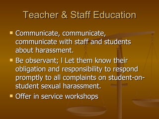 Student On Student Sexual Harassment Ppt | PPT