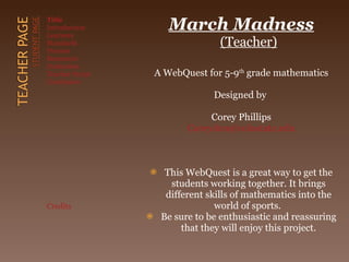 March Madness WebQuest | PPT