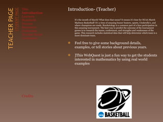 March Madness WebQuest | PPT