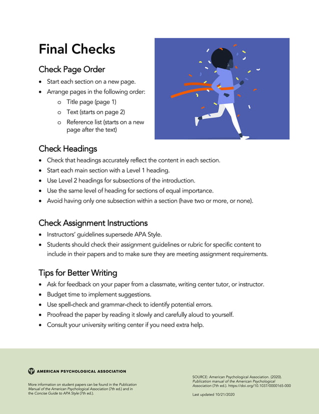 APA Style, 7th Edition - Student Paper Setup Guide | PDF