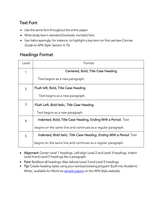 APA Style, 7th Edition - Student Paper Setup Guide | PDF