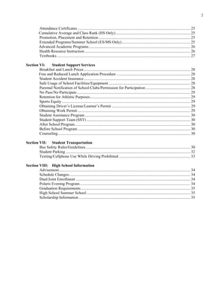 CCSD Student/Parent Handbook | PDF