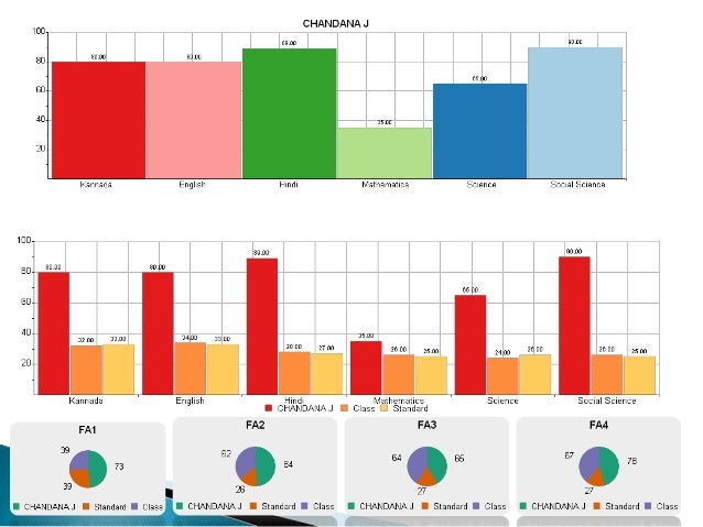 Student performance data visualization software for schools