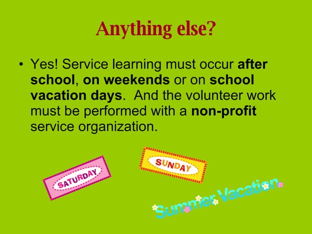 All About Student Service Learning | PPT