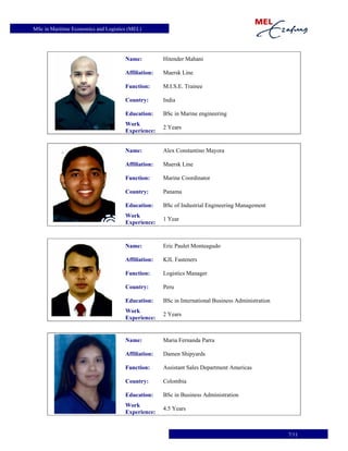 Student Profiles M E L Class 2010 | PDF