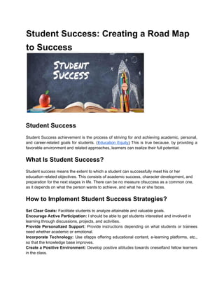 Student-Success-Creating-a-Road-Map.ppt. | PPT