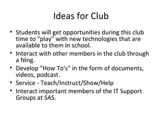 Student Tech Club Meeting 1 | PPT