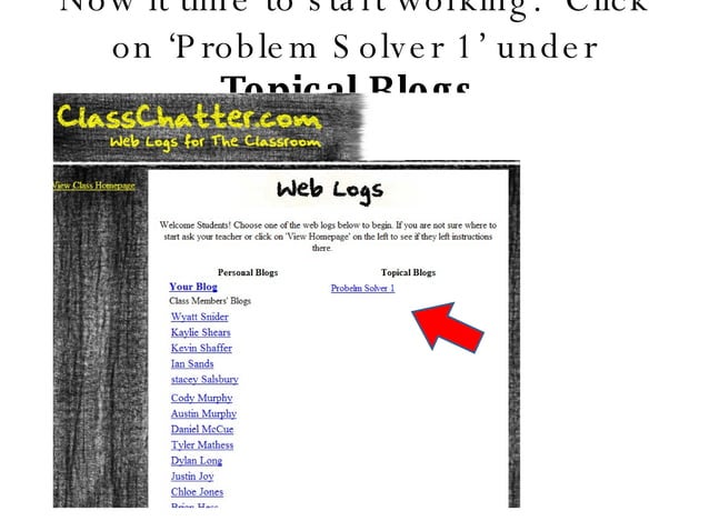 Student Using Class Chatter | PPT