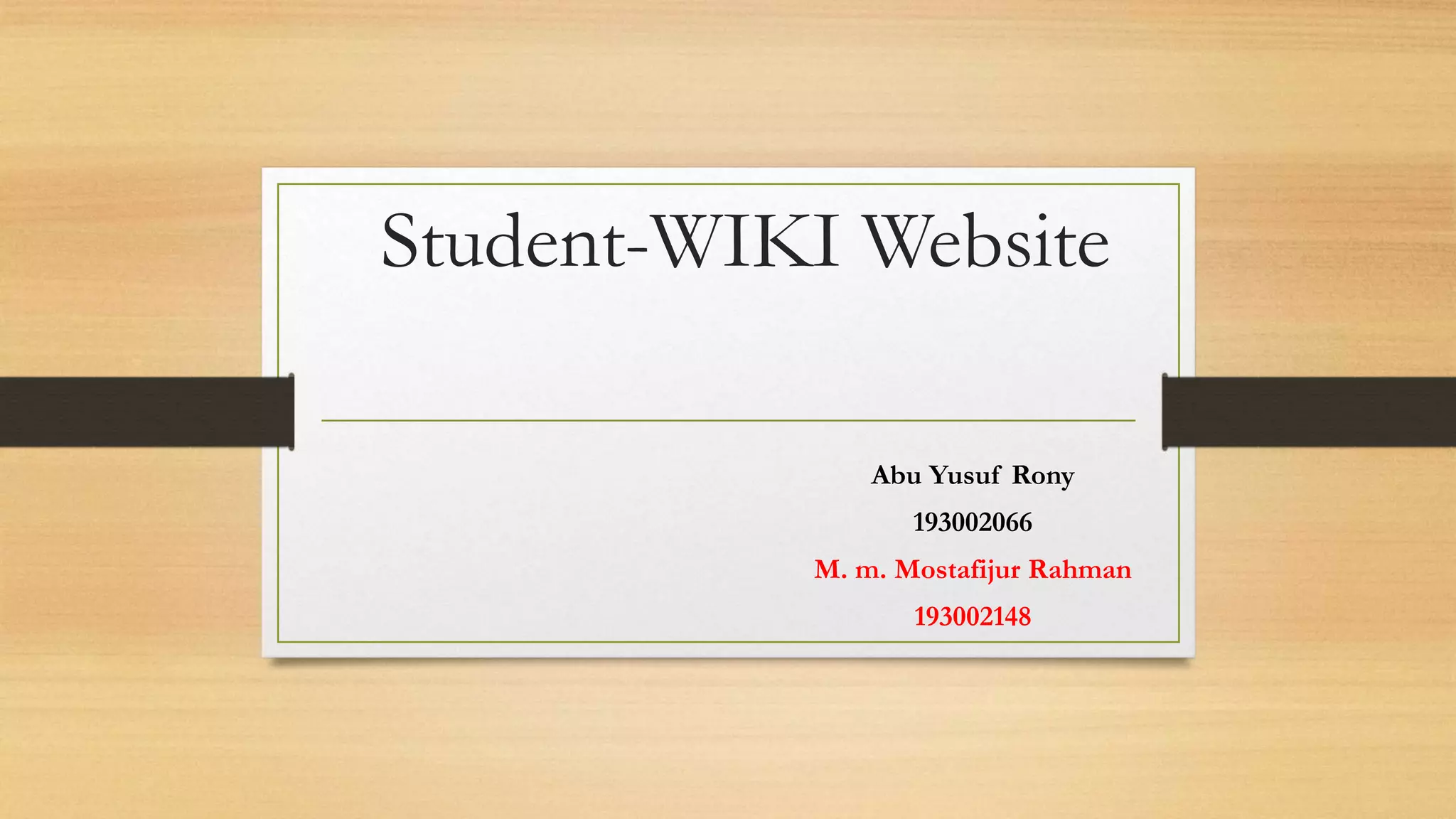 Student-WIKI Website.pptx