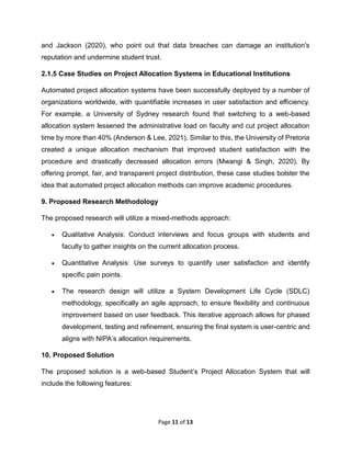 STUDENT’S PROJECT ALLOCATION AND MANAGEMENT SYSTEM | PDF
