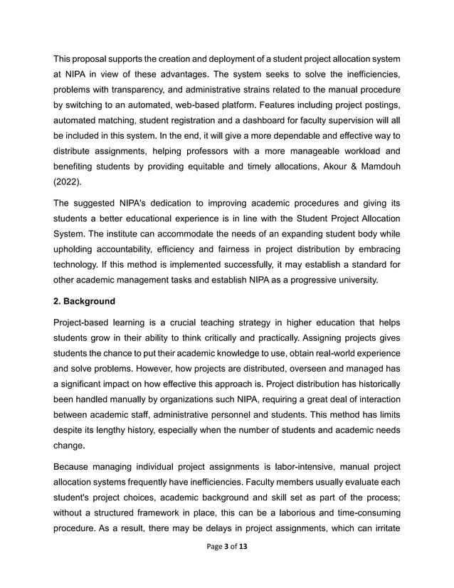 STUDENT’S PROJECT ALLOCATION AND MANAGEMENT SYSTEM | PDF