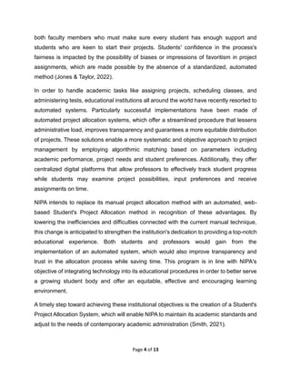 STUDENT’S PROJECT ALLOCATION AND MANAGEMENT SYSTEM | PDF