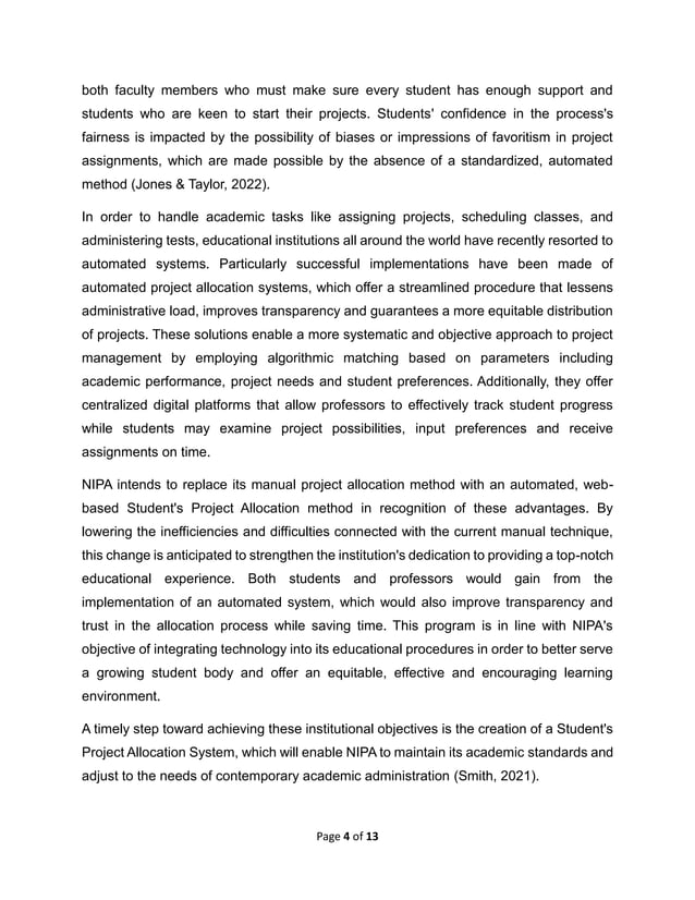 STUDENT’S PROJECT ALLOCATION AND MANAGEMENT SYSTEM | PDF