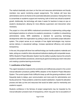 STUDENT’S PROJECT ALLOCATION AND MANAGEMENT SYSTEM | PDF