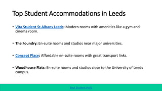 Student Accommodation in Leeds: Types, Benefits & Affordable Options | PDF