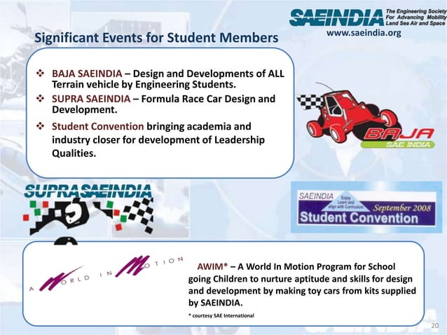 SAEINDIA | Student Activities | PPTX