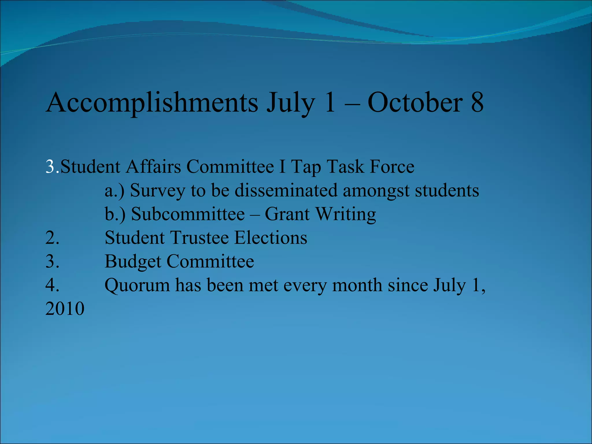 Student Affairs Committee | PPT