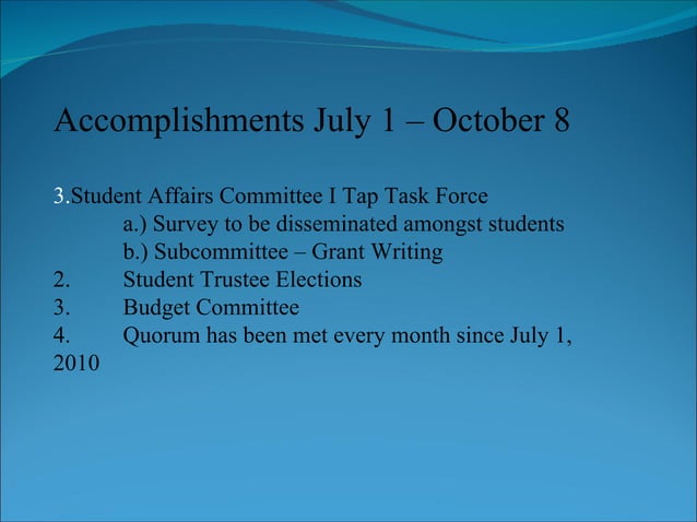 Student Affairs Committee | PPT