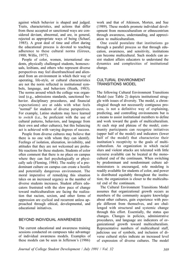 Student affairs initiativestoward a multicultural university | PDF