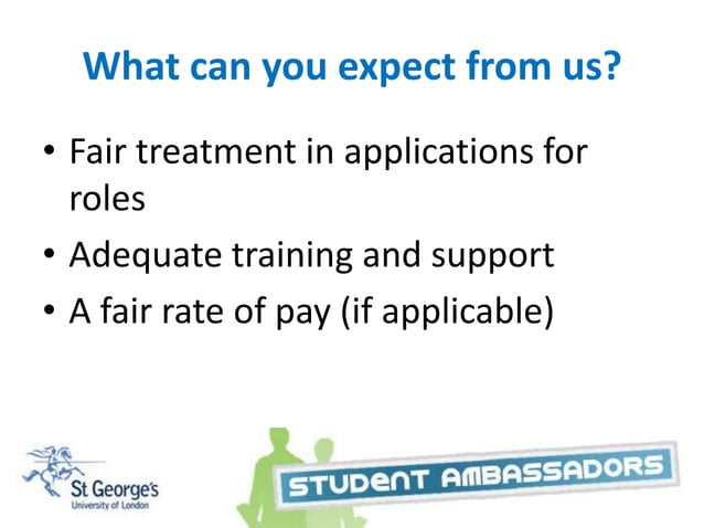 Student Ambassador Scheme Training 09 | PPTX | Undergraduate Education | College Education