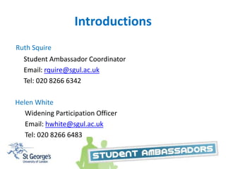 Student Ambassador Scheme Training 09 | PPTX | Undergraduate Education | College Education
