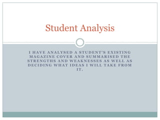 Student analysis | PPT