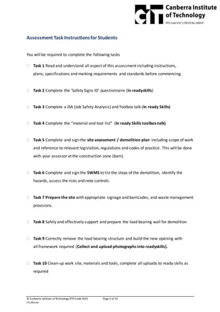 Student Practical Assessment_DEMOLITION | DOCX
