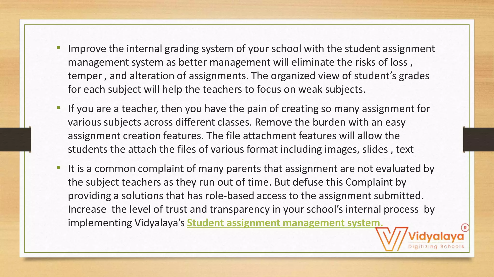 Student assignment management system | PDF