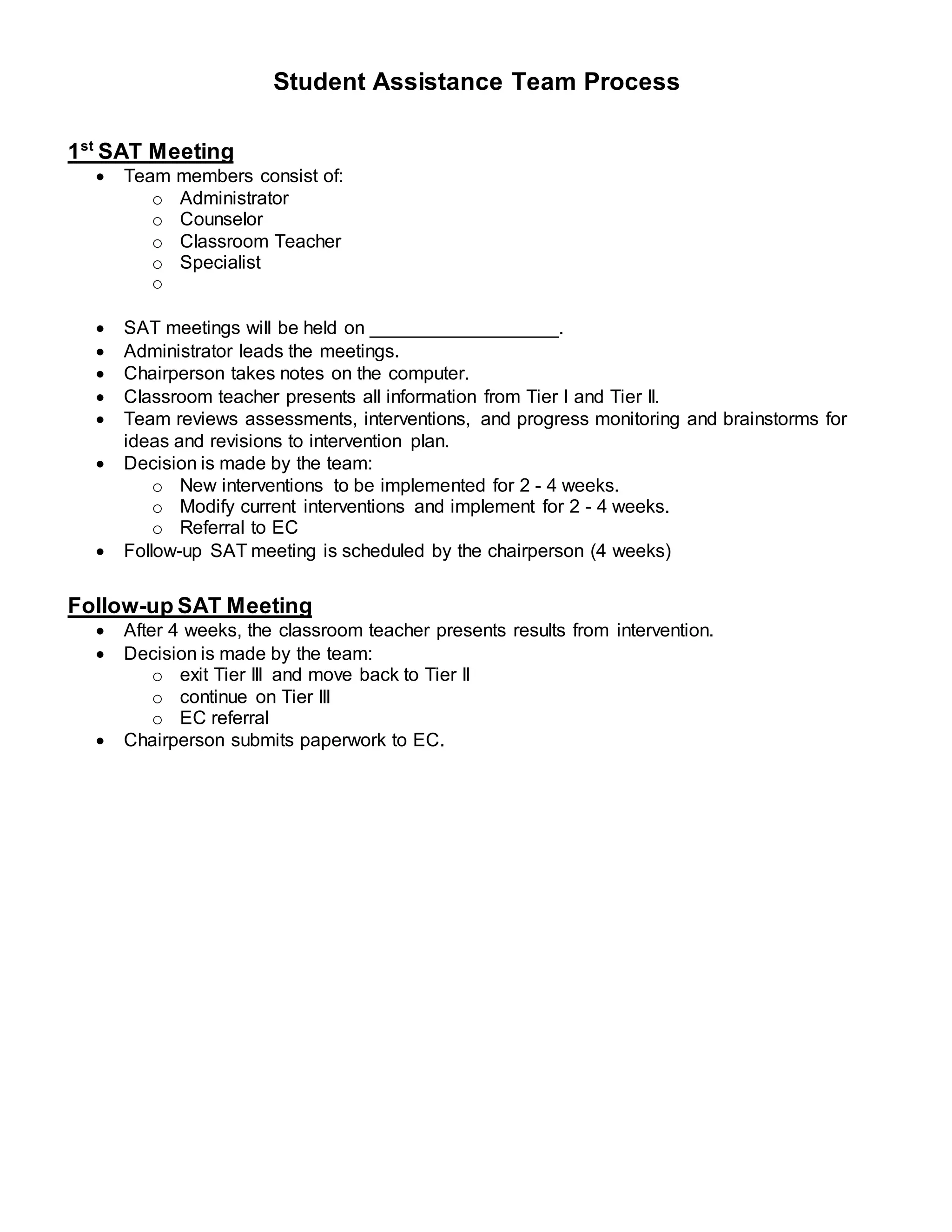 Student assistance team process | DOCX