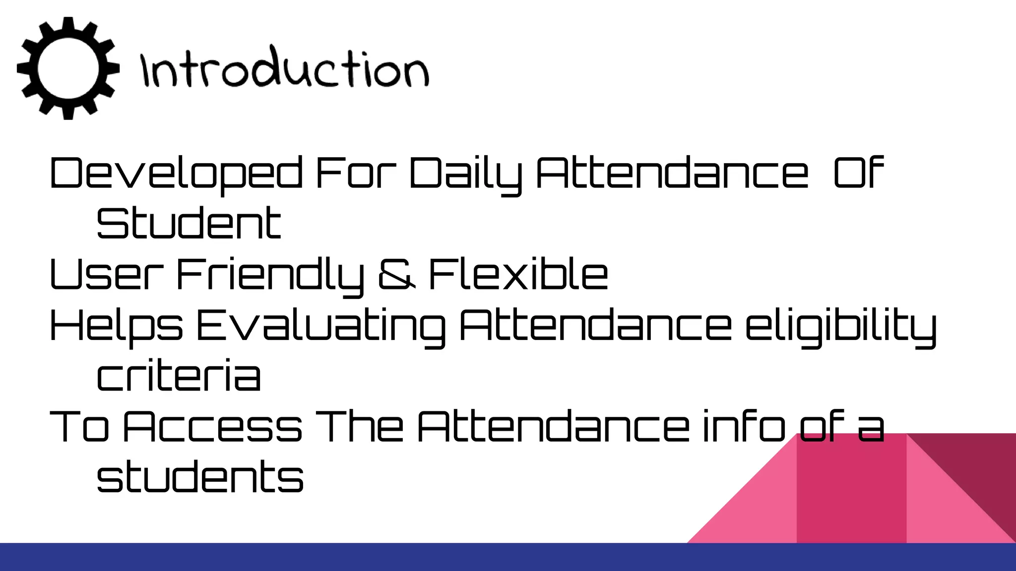 Student attendance system | PPTX