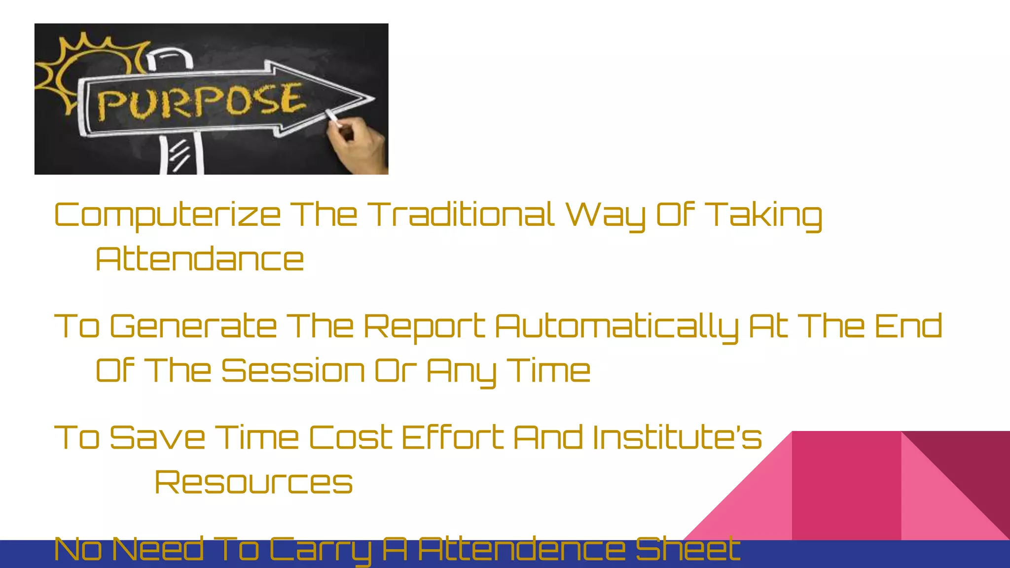 Student attendance system | PPTX