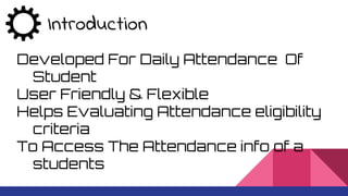 Student attendance system | PPTX