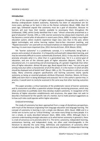 Student autonomy | PDF | Educational Assessment | Education