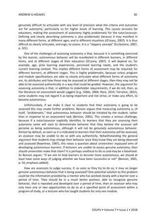 Student autonomy | PDF