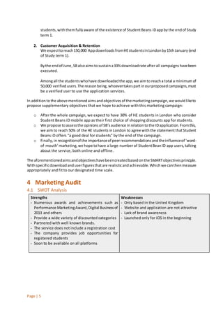 Student beans marketing plan | DOCX