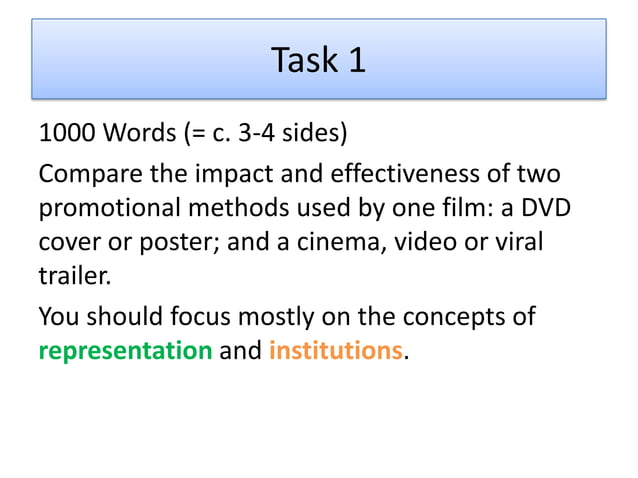 Student brief assignment 2 task 1 | PPT