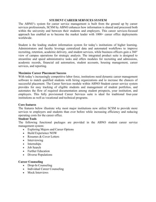 Student career service management system | DOC