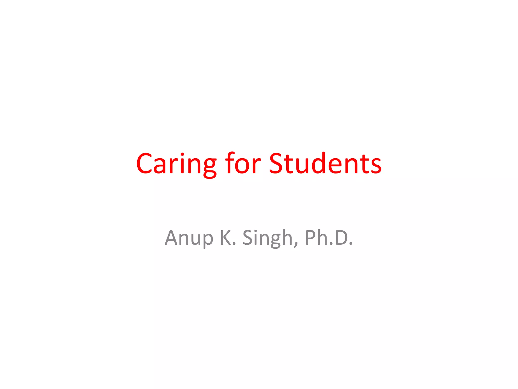 Student caring in higher education | PPTX
