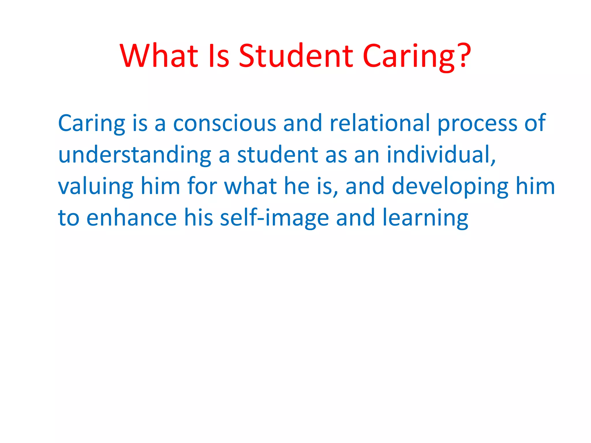 Student caring in higher education | PPTX