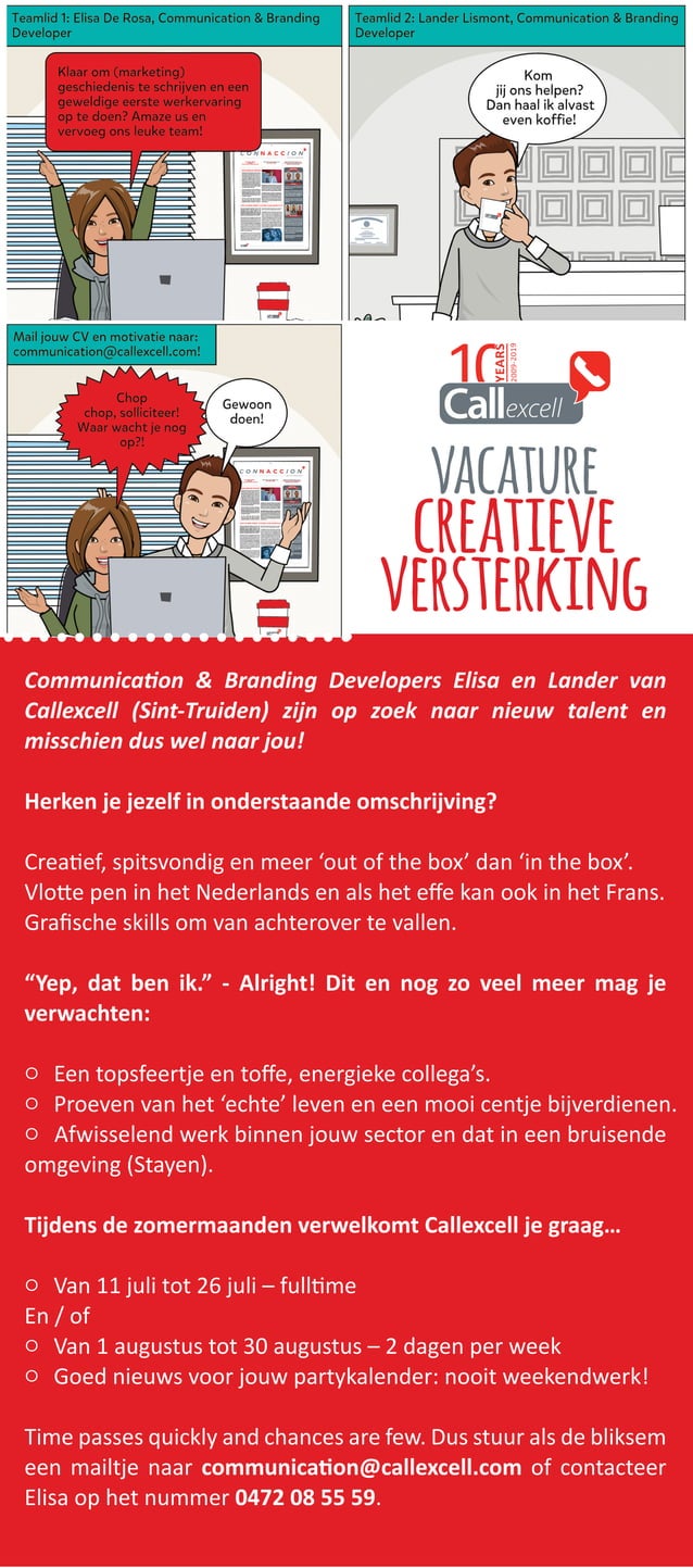 Vacature student Communication (meer jobs op www.callexcell.com) | PDF