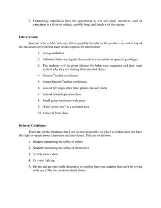 Student centered discipline plan | PDF