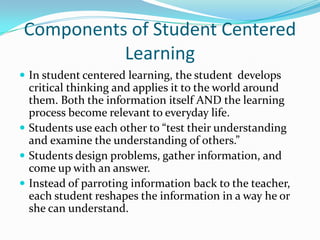 Student centered learning | PPTX